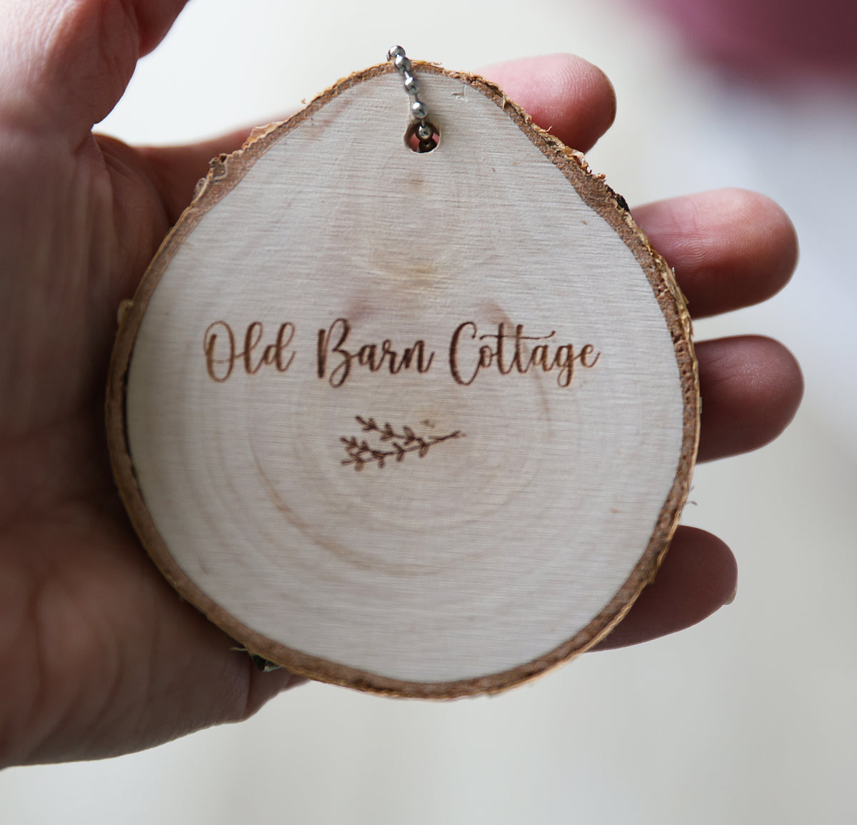 Personalised Log Keyring – The Willow Workshop UK